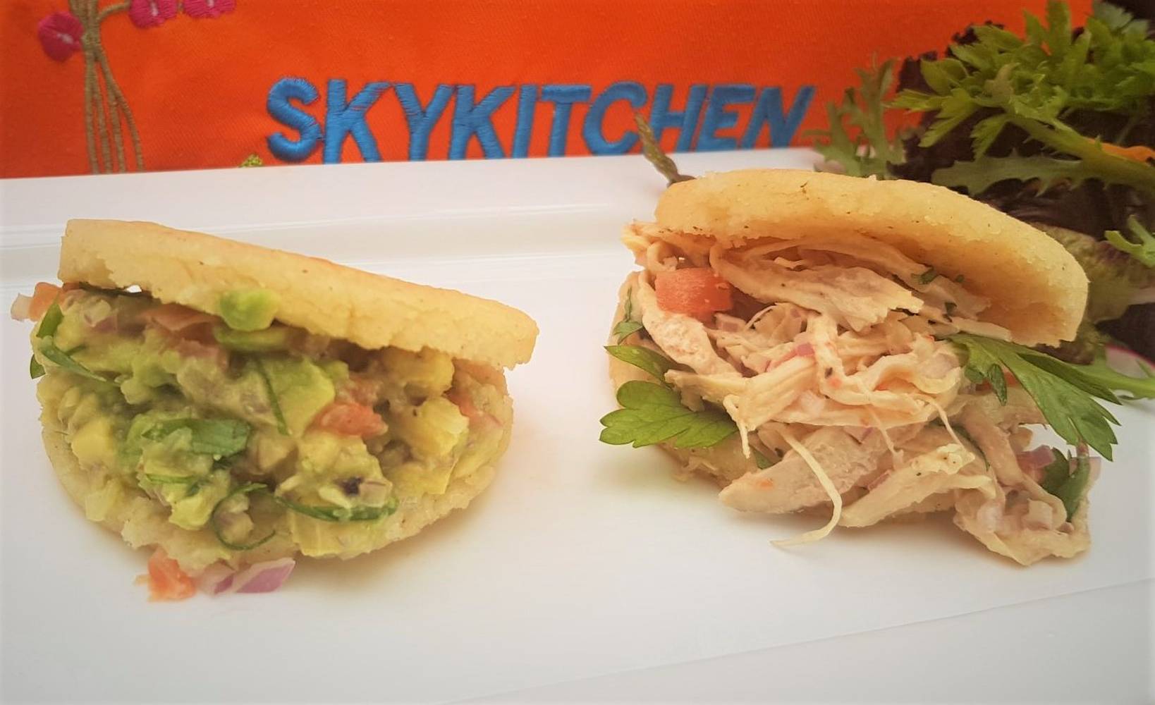 Arepas with the 2 stuffings.